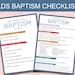 LDS Baptism Checklist English - Etsy