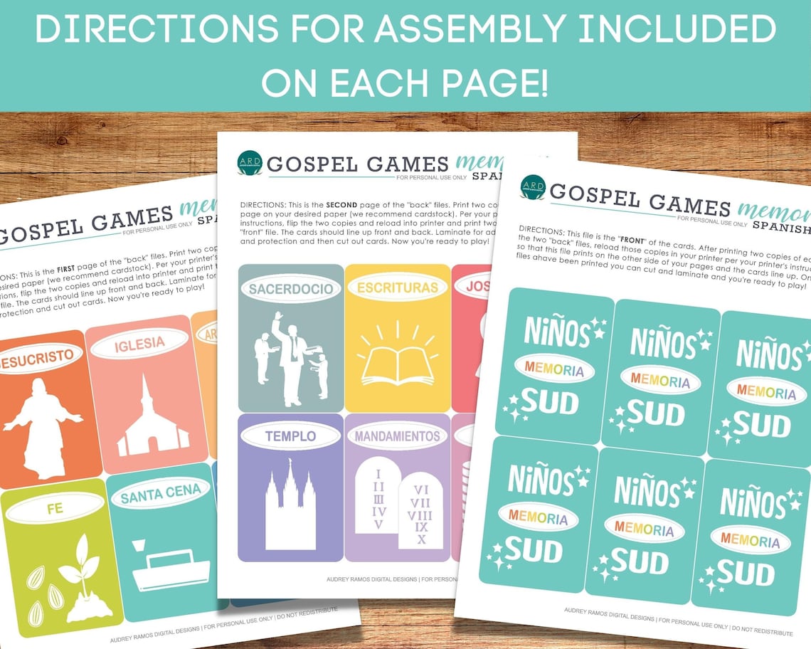 Printable LDS Memory Matching Game for Primary Kids (digital Download ...