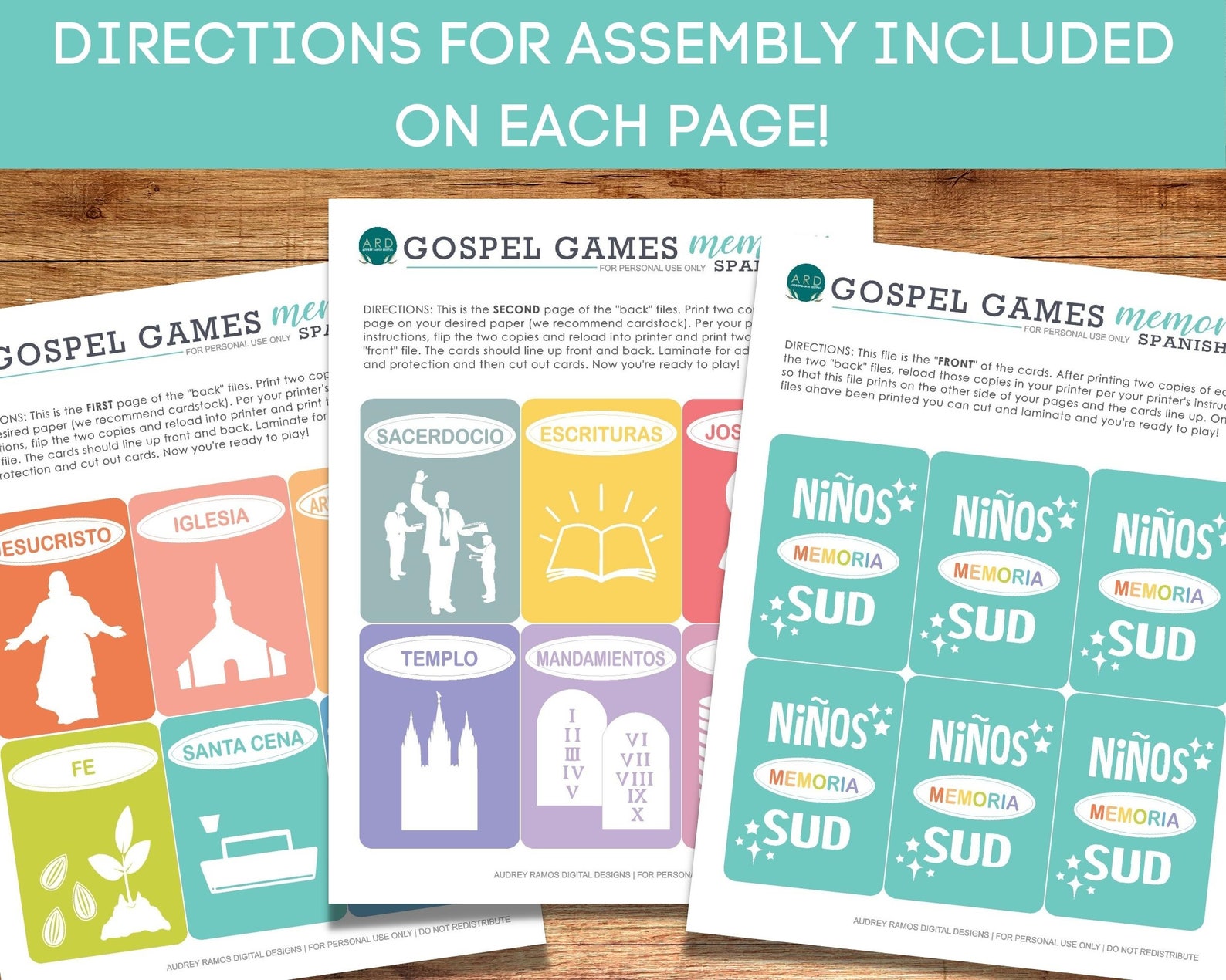 Printable LDS Memory Matching Game for Primary Kids (digital Download ...