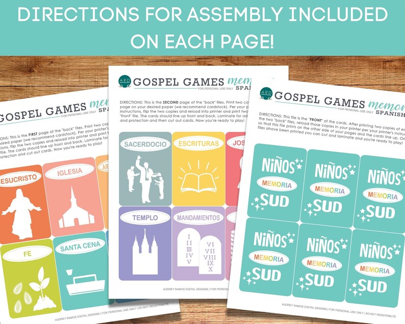 Printable LDS Memory Matching Game for Primary Kids (digital Download ...