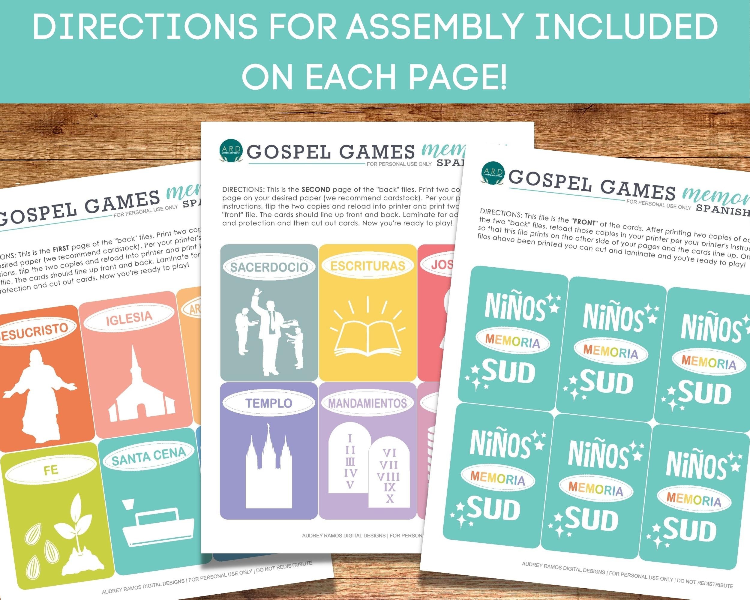 Printable LDS Memory Matching Game for Primary Kids (digital Download ...