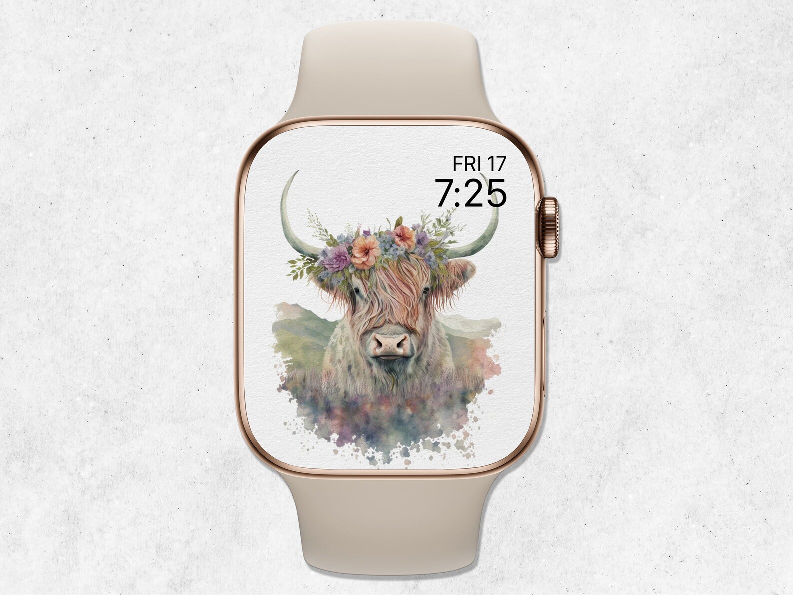 Cow Apple Watch Wallpaper, Apple Watch Face Highland Cow, Colorful ...