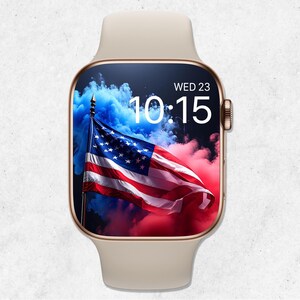 American Flag Apple Watch Wallpaper, Patriotic Watch Face, 4th of July ...