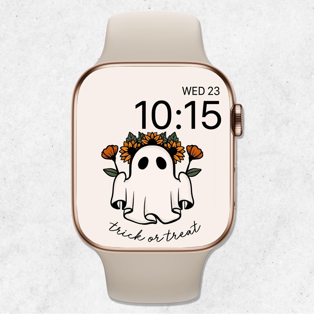 Ghost Apple Watch Wallpaper, Halloween Watch Face, Fall Smartwatch ...