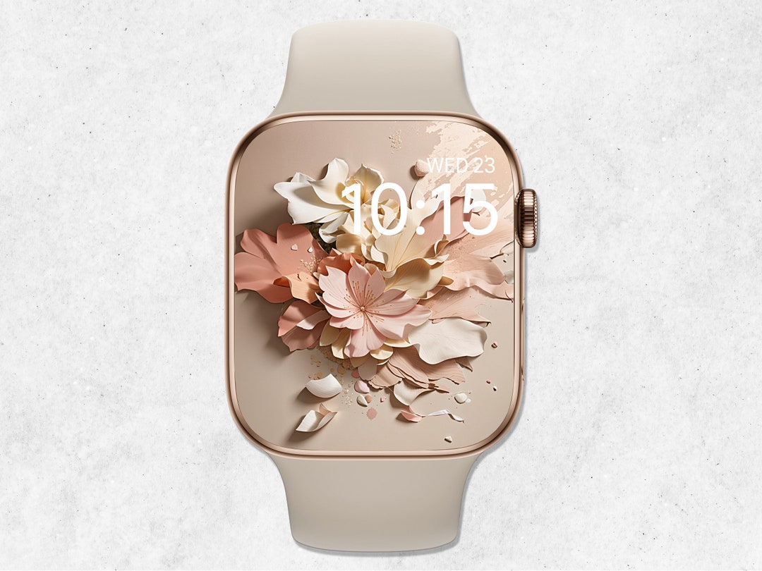 Floral Apple Watch Wallpaper, 3D Flowers Watch Face, Feminine ...