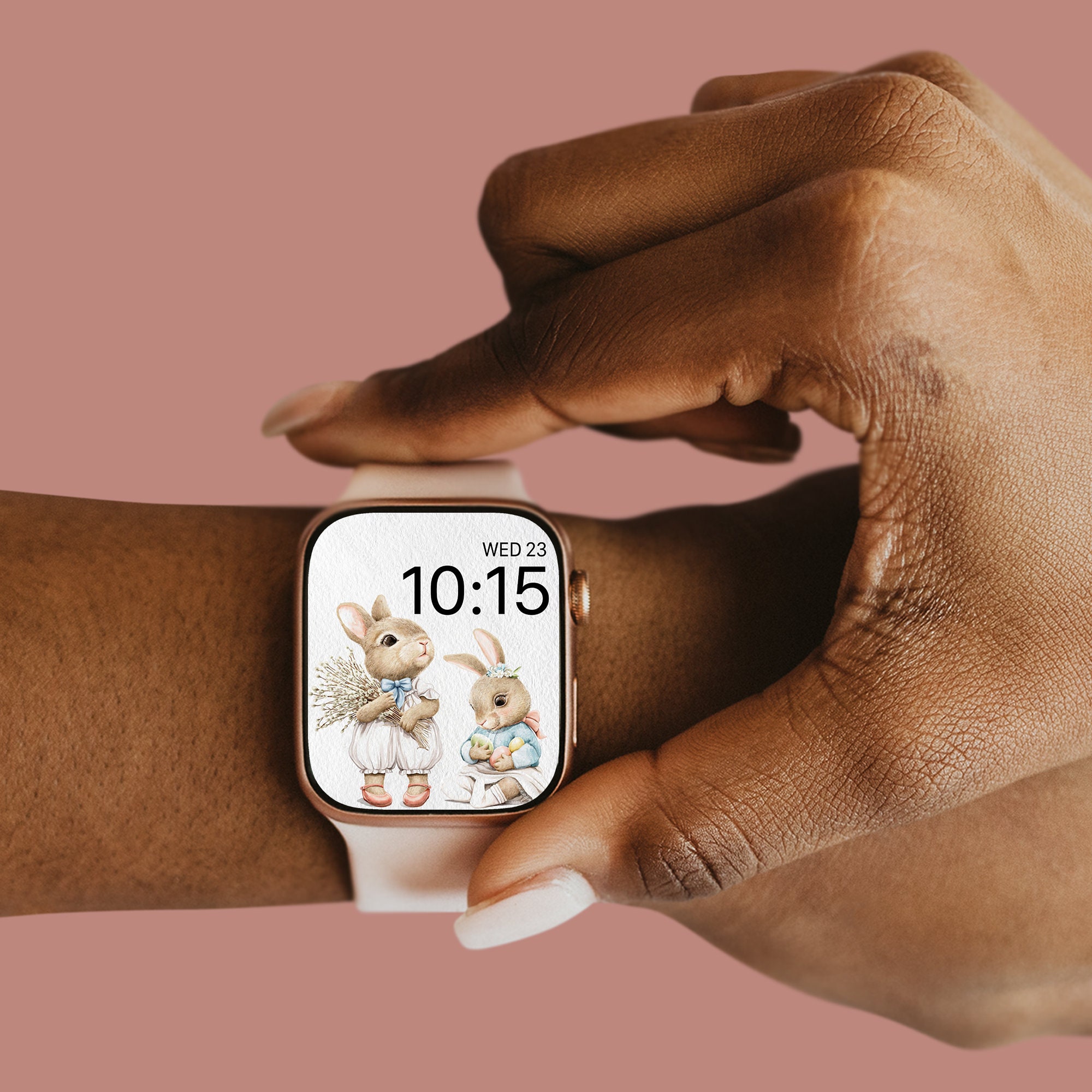 Easter Bunny Apple Watch Wallpaper, Easter Watch Face, Easter Bunny ...