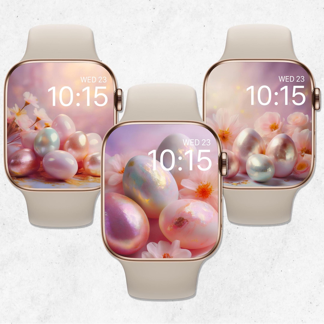 Pastel Easter Egg Apple Watch Wallpaper, Easter Watch Face, Spring ...