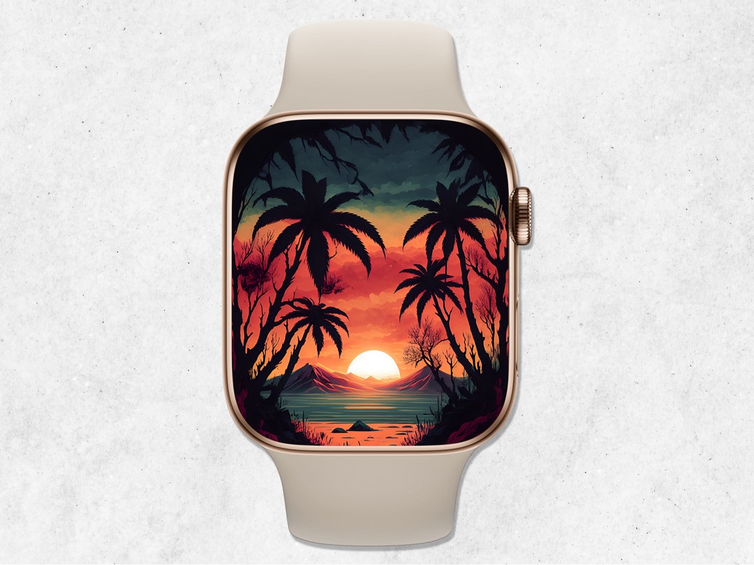 Summer Apple Watch Wallpaper, Sunset Apple Watch Face, Sunset on the Beach Wallpaper, Aesthetic ...
