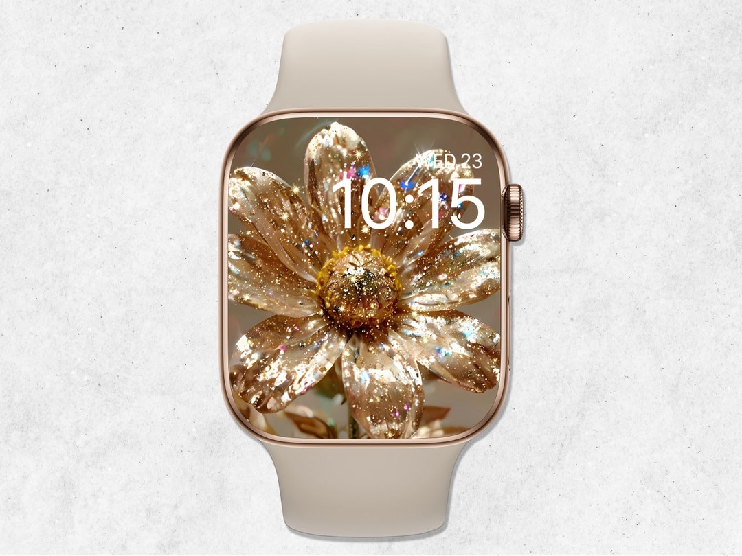 Floral Apple Watch Wallpaper, Glitter Watch Face, Flowers Watch Face ...