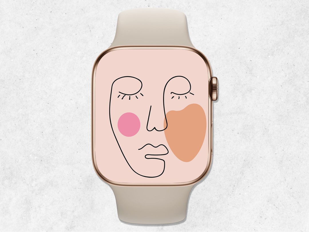 Line Art Apple Watch Wallpaper, Minimal Apple Watch Face, Face Line ...