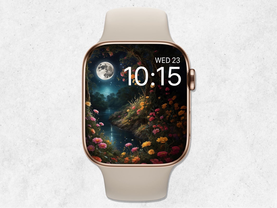 Floral Apple Watch Wallpaper, Spring Watch Face, Wildflowers Watch Face ...