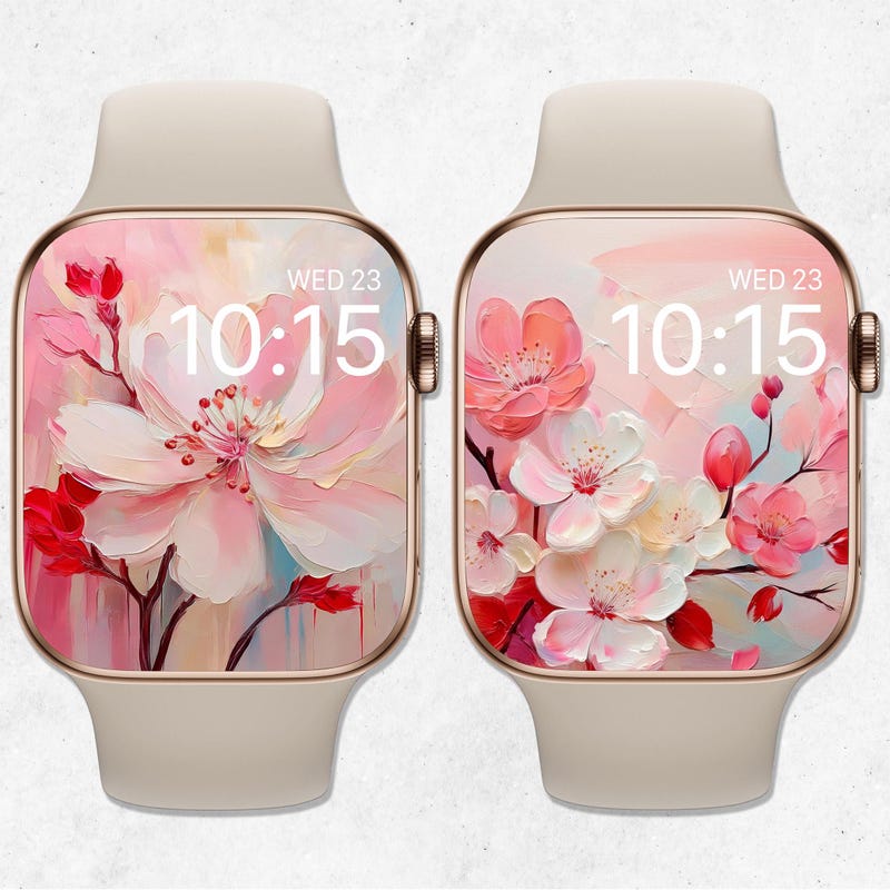 Cherry Wallpaper With Flowers - Etsy