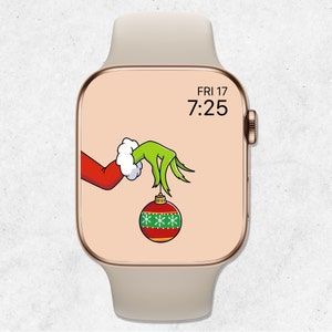 Grinch Apple Watch Wallpaper Bundle Festive Smartwatch - Etsy