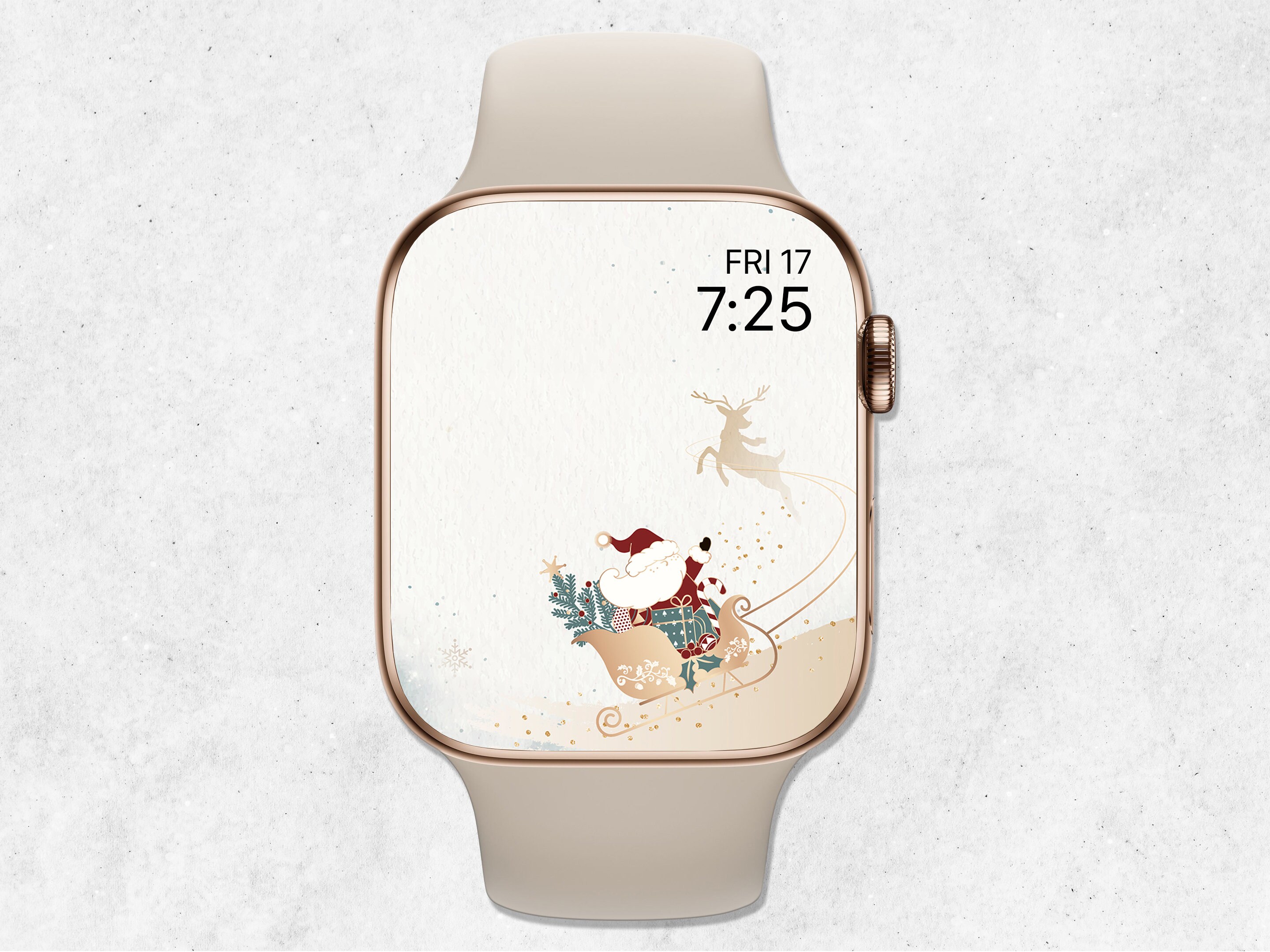 Santa Apple Watch Wallpaper, Christmas Watch Face, Winter Smartwatch ...