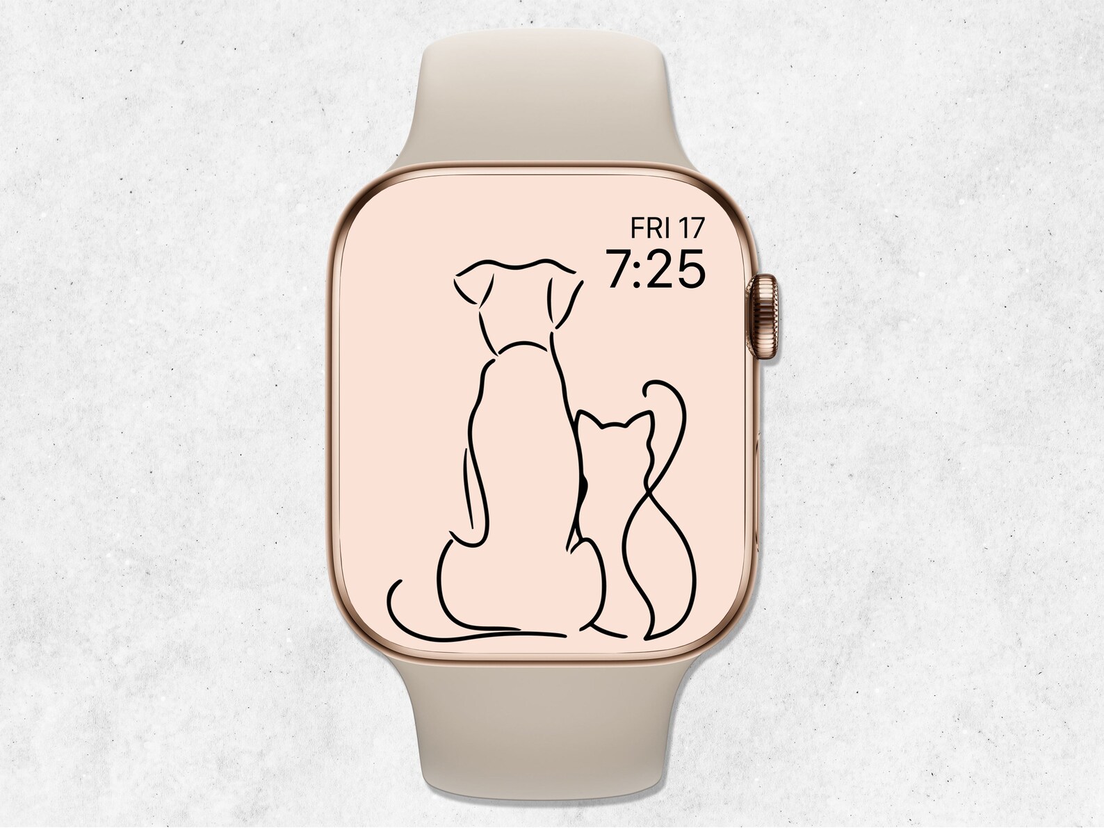 Cat and Dog Apple Watch Wallpaper, Pets Apple Watch Face, Aesthetic ...