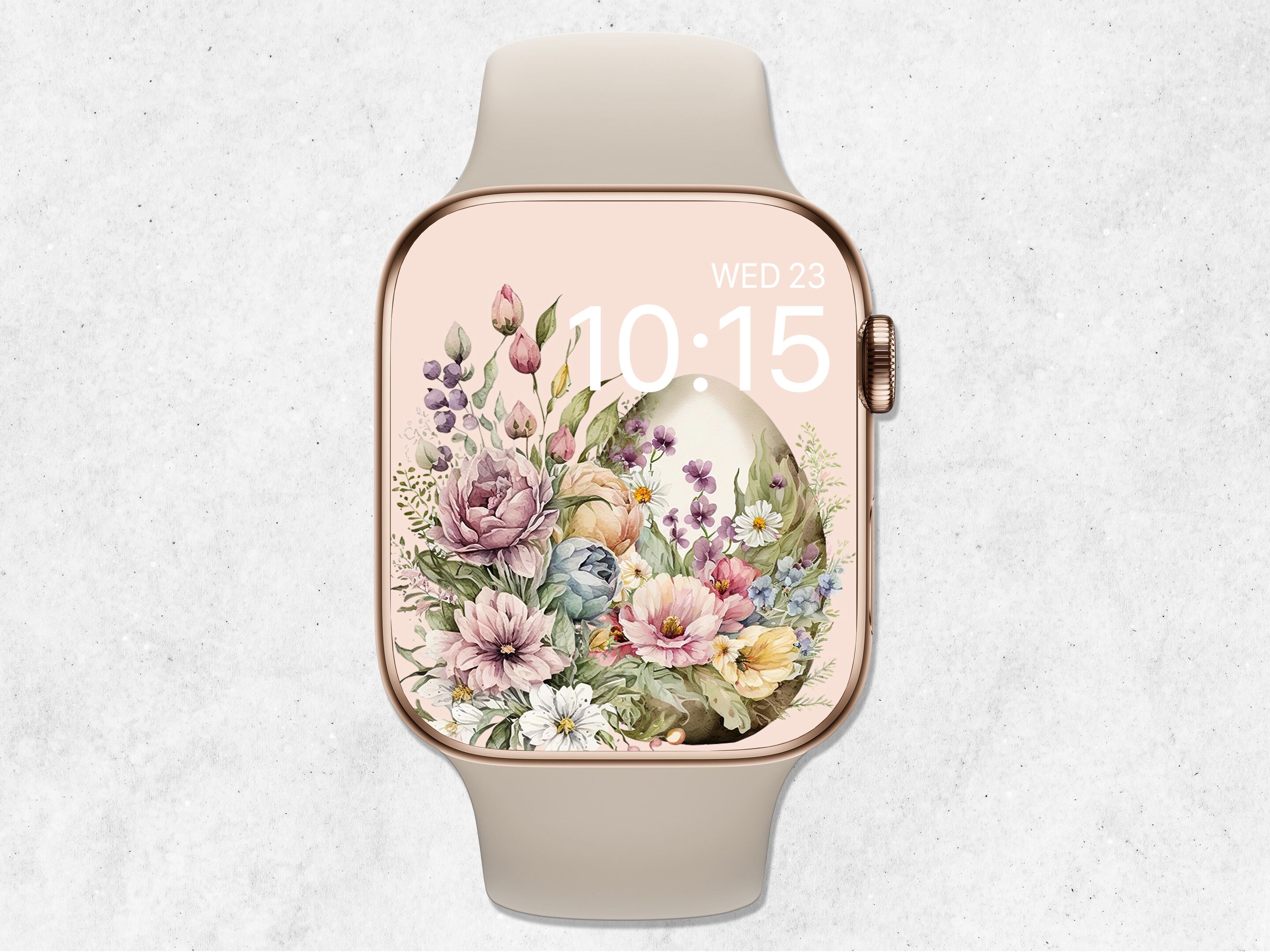 Easter Egg Apple Watch Face Background Wallpaper, Set of 2 Watercolor ...
