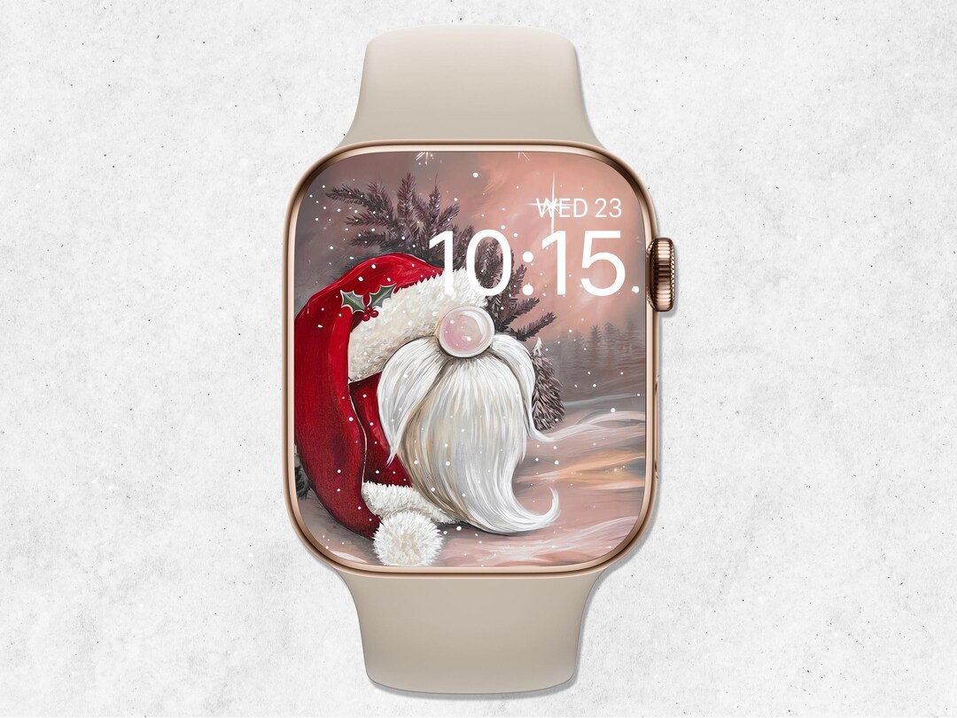 Christmas Gnome Apple Watch Wallpaper, Christmas Gonk Watch Face, Cute ...