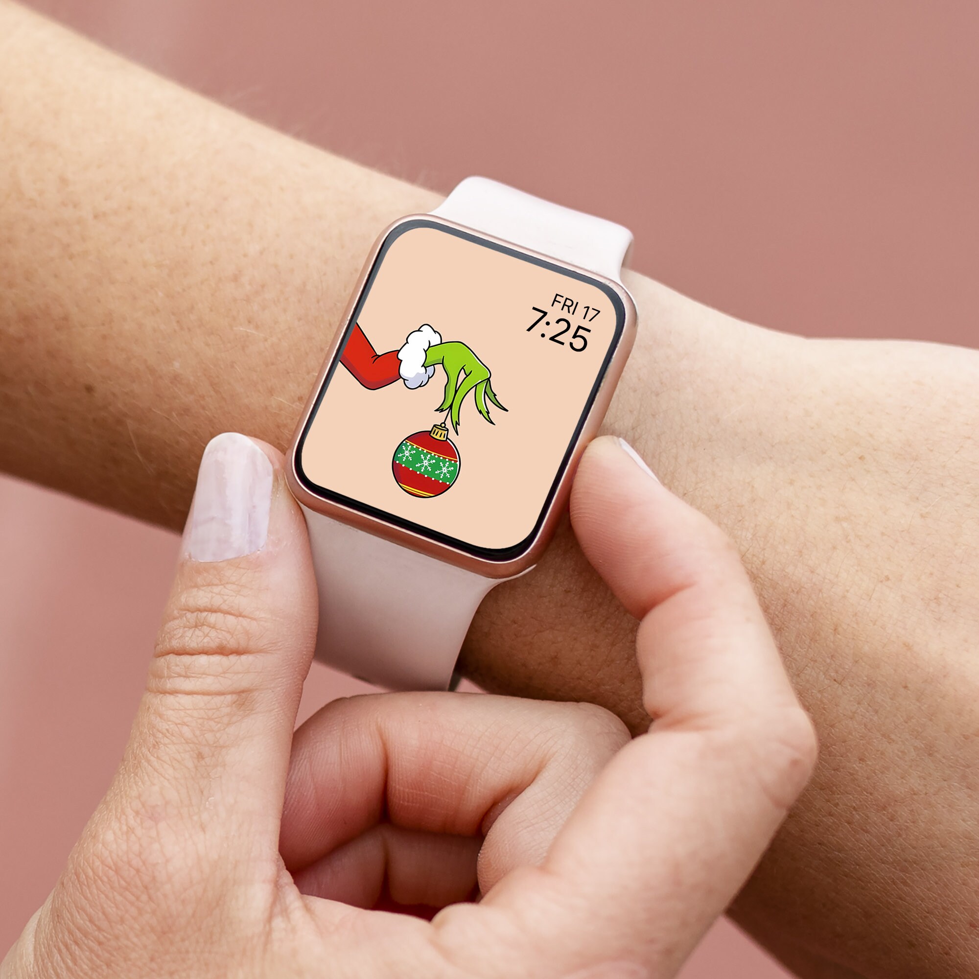Grinch Apple Watch Wallpaper Bundle Festive Smartwatch - Etsy