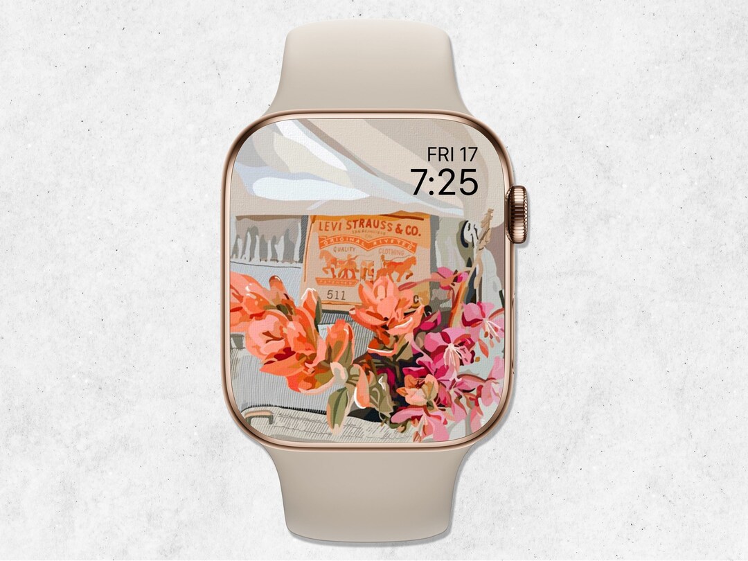 Floral Apple Watch Wallpaper, Apple Watch Face, Watercolor Flowers ...
