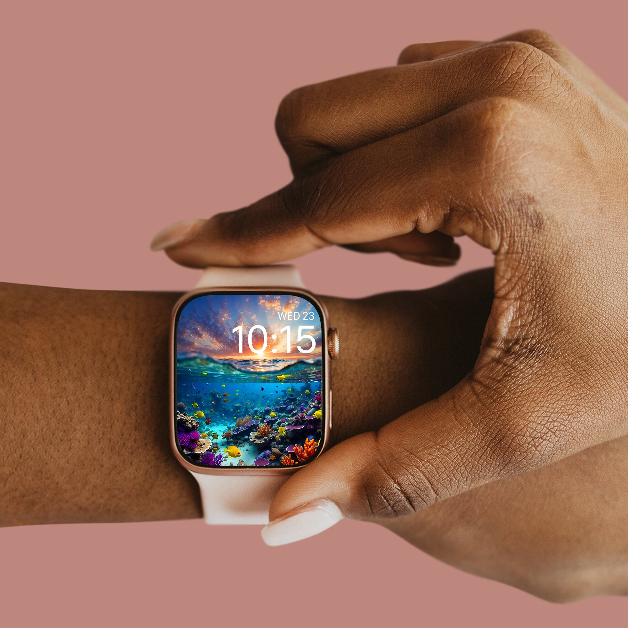 Summer Apple Watch Wallpaper, Ocean Watch Face, Coral Reef Smartwatch ...