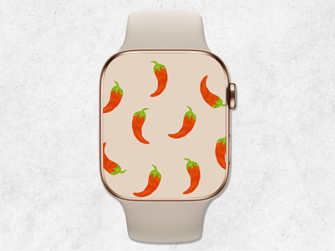 Chili Apple Watch Wallpaper, Peppers Apple Watch Face, Watercolor Red ...