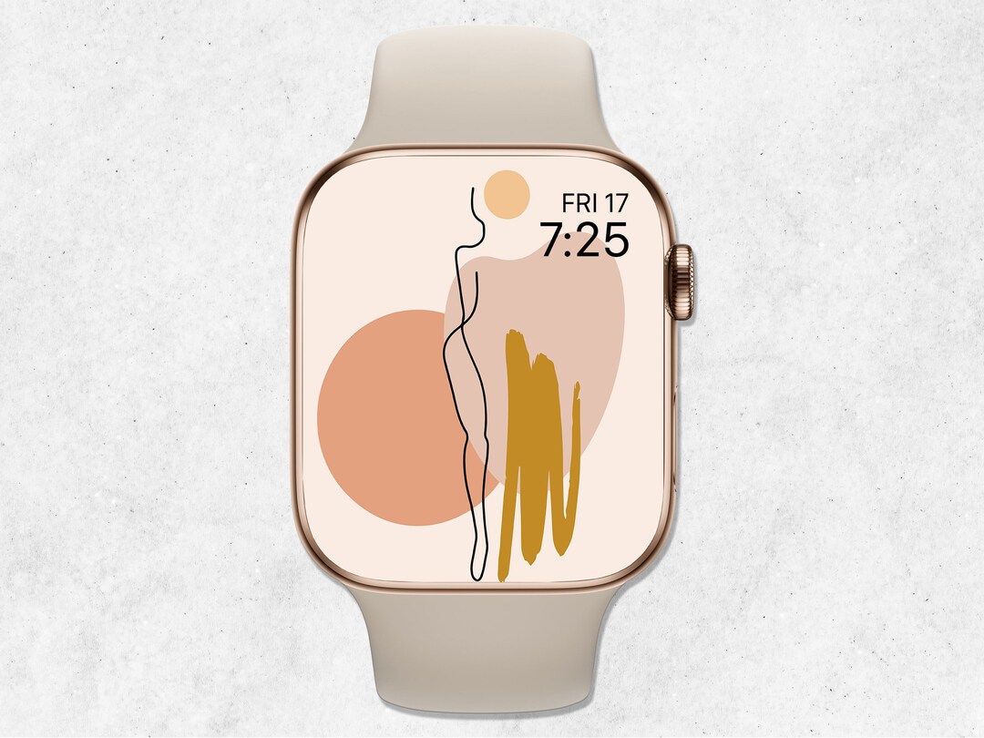 Line Art Apple Watch Wallpaper, Minimal Apple Watch Face, Woman Body ...