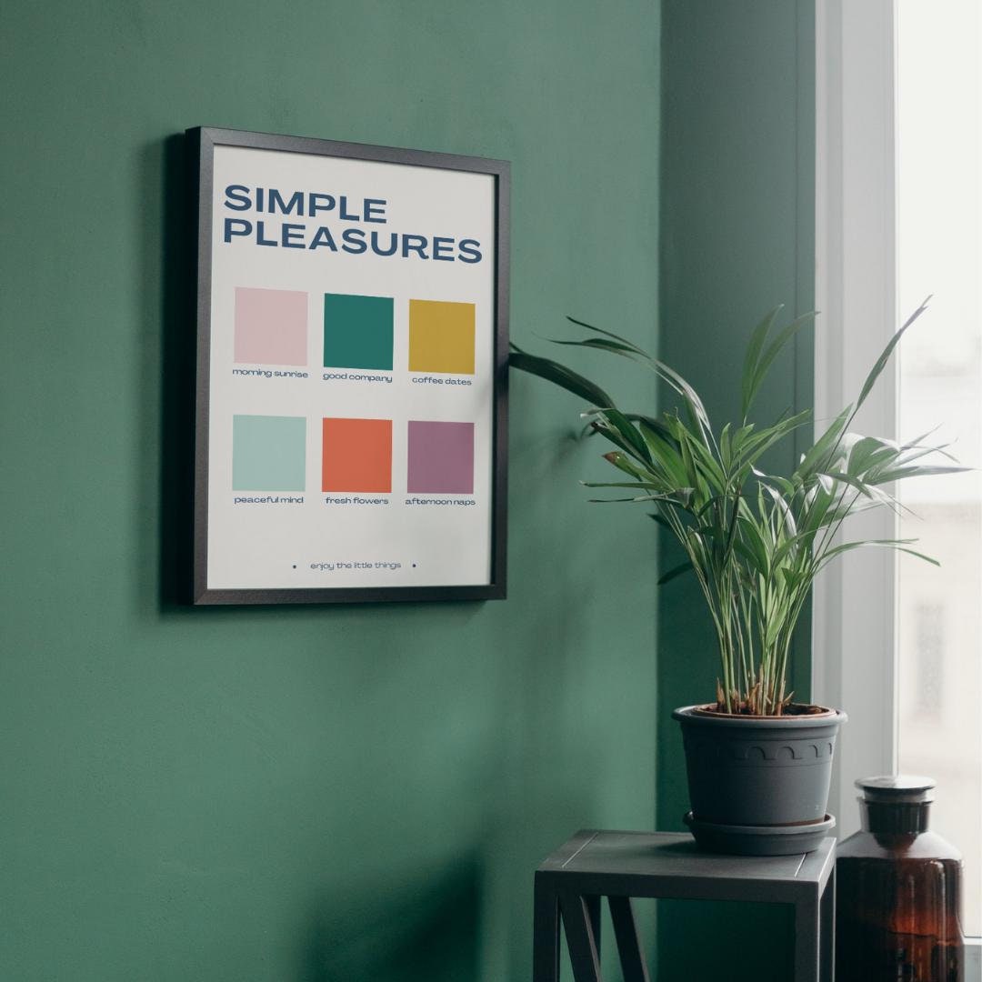 Simple Pleasures Color Palette Wall Decor | Color Palette Poster ...
