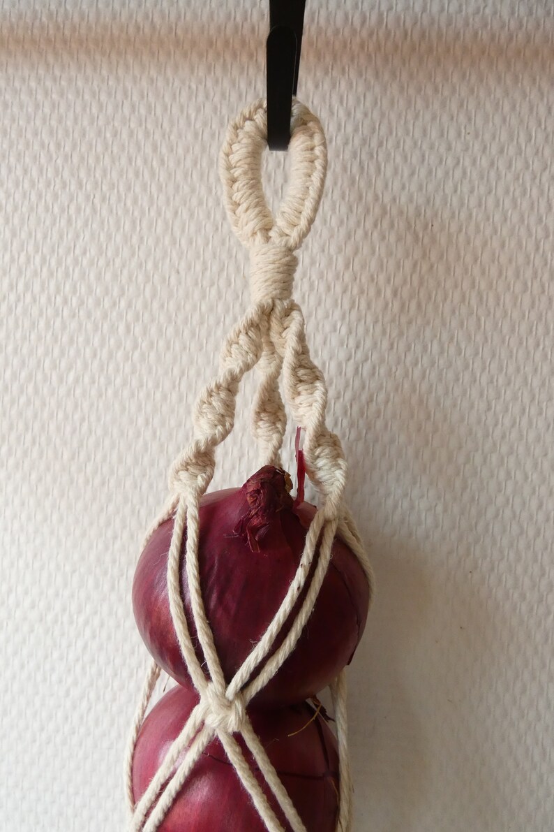 Macrame Onion Net Condiment Kitchen Storage Wall Decor and - Etsy