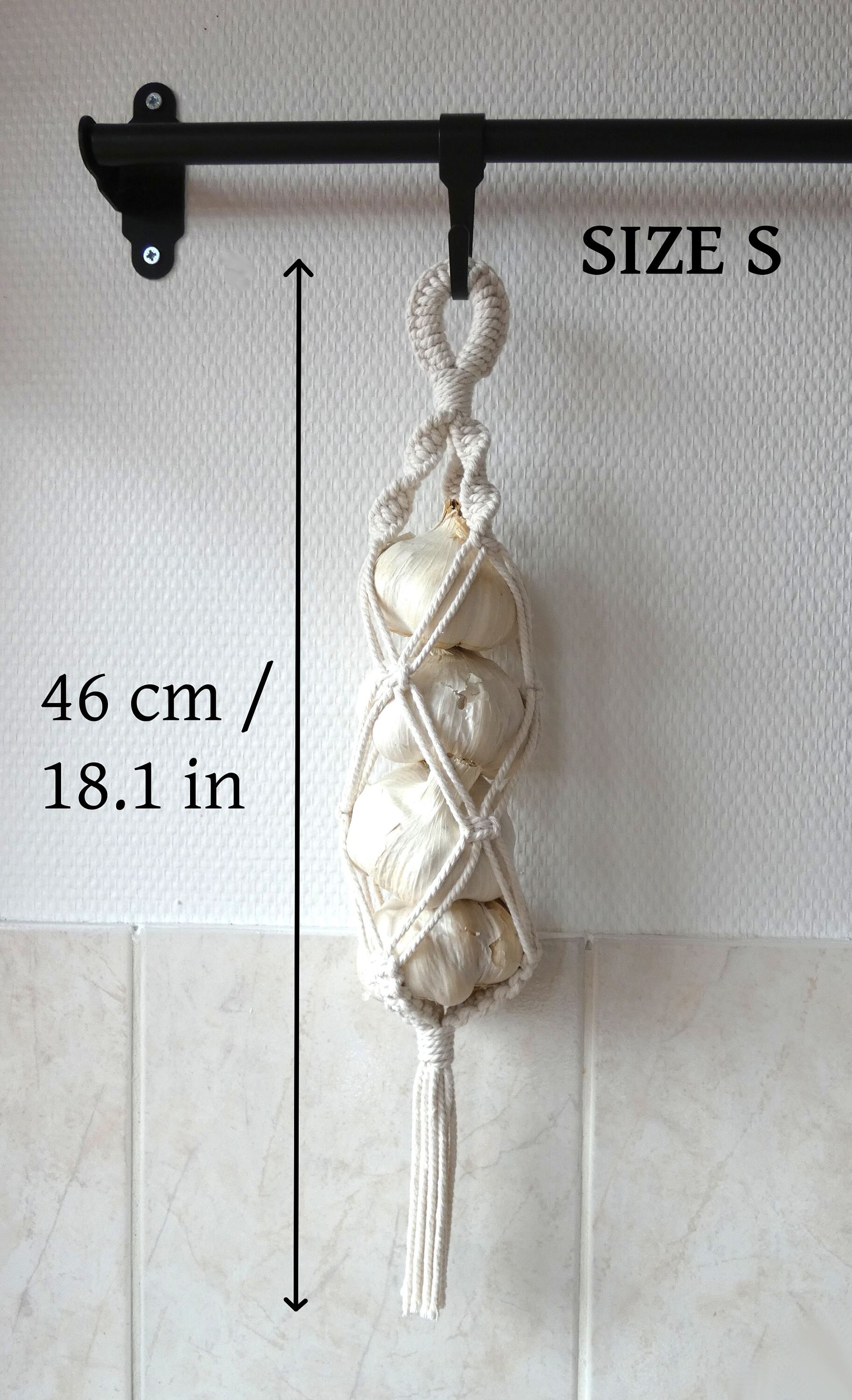 Macrame Onion Net Condiment Kitchen Storage Wall Decor and - Etsy