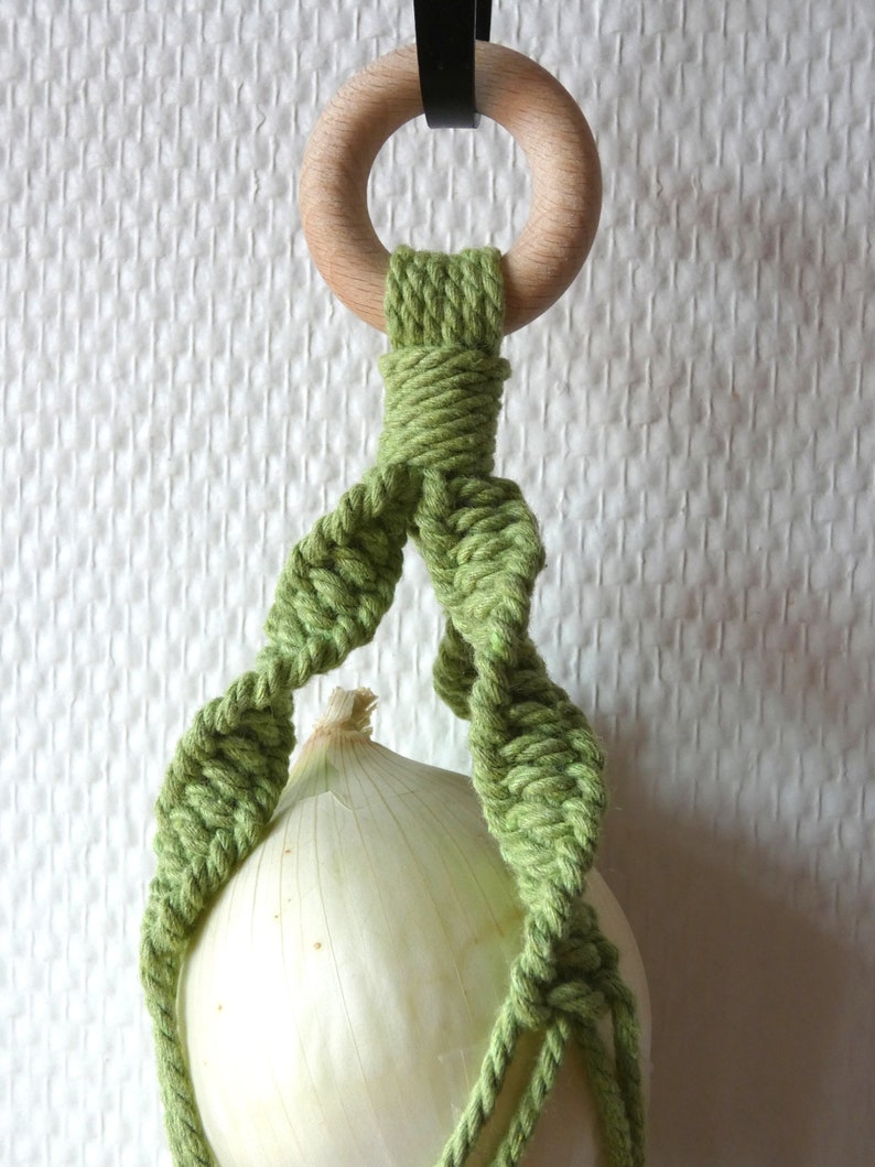 Macrame Onion Net, Hanging Kitchen Storage for Condiment, Original and ...
