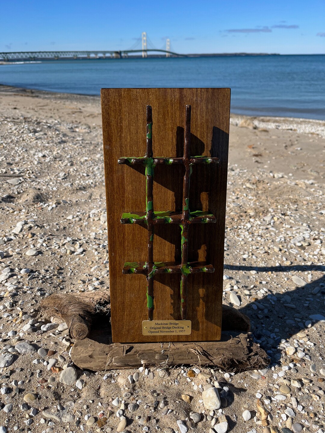 Mackinac Bridge Wall Hanging, 2 Grate Steel Open End, Traditional - Etsy