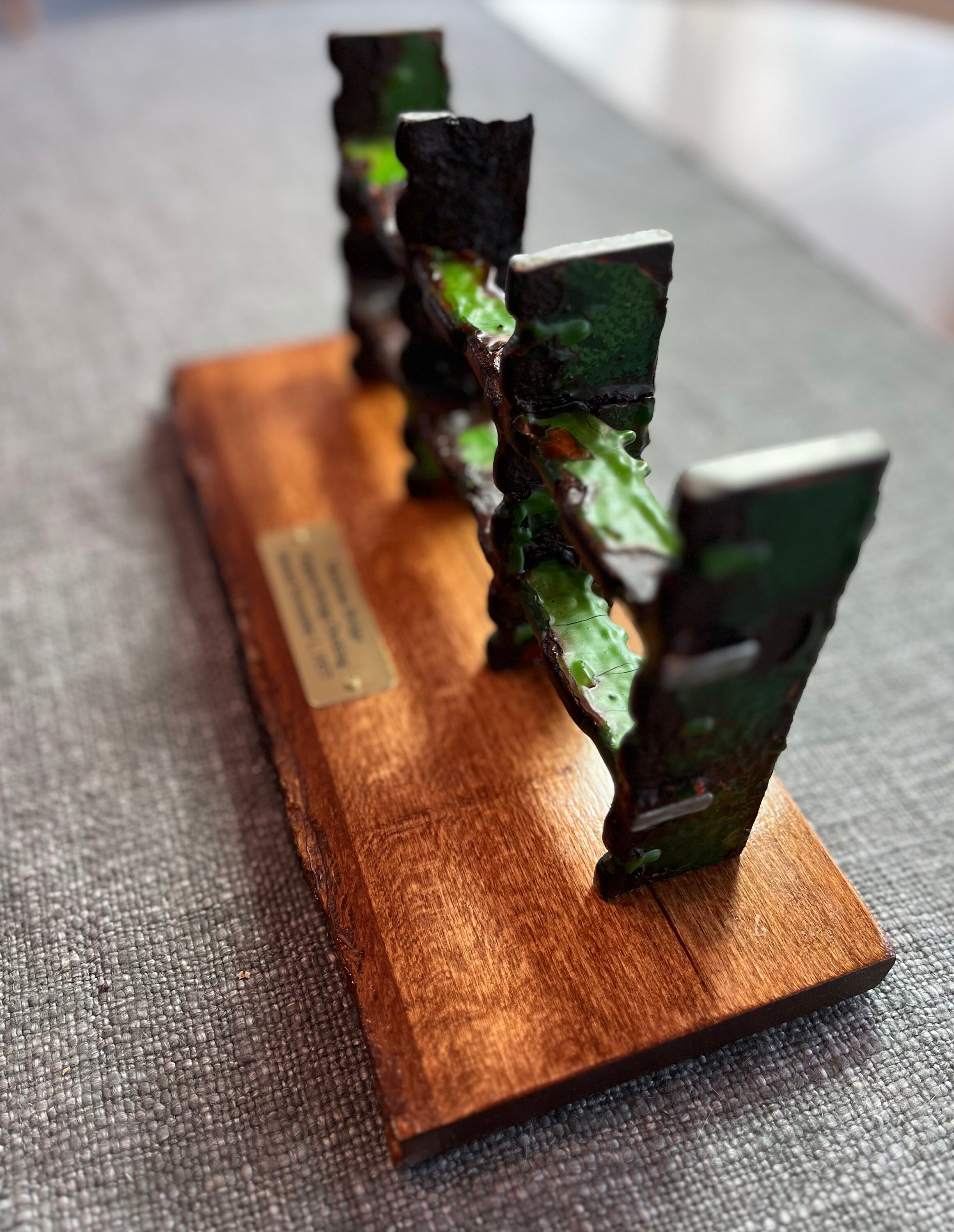 Mackinac Bridge Table Top Display, Great Mac Patina, Cool Live Edge - Etsy