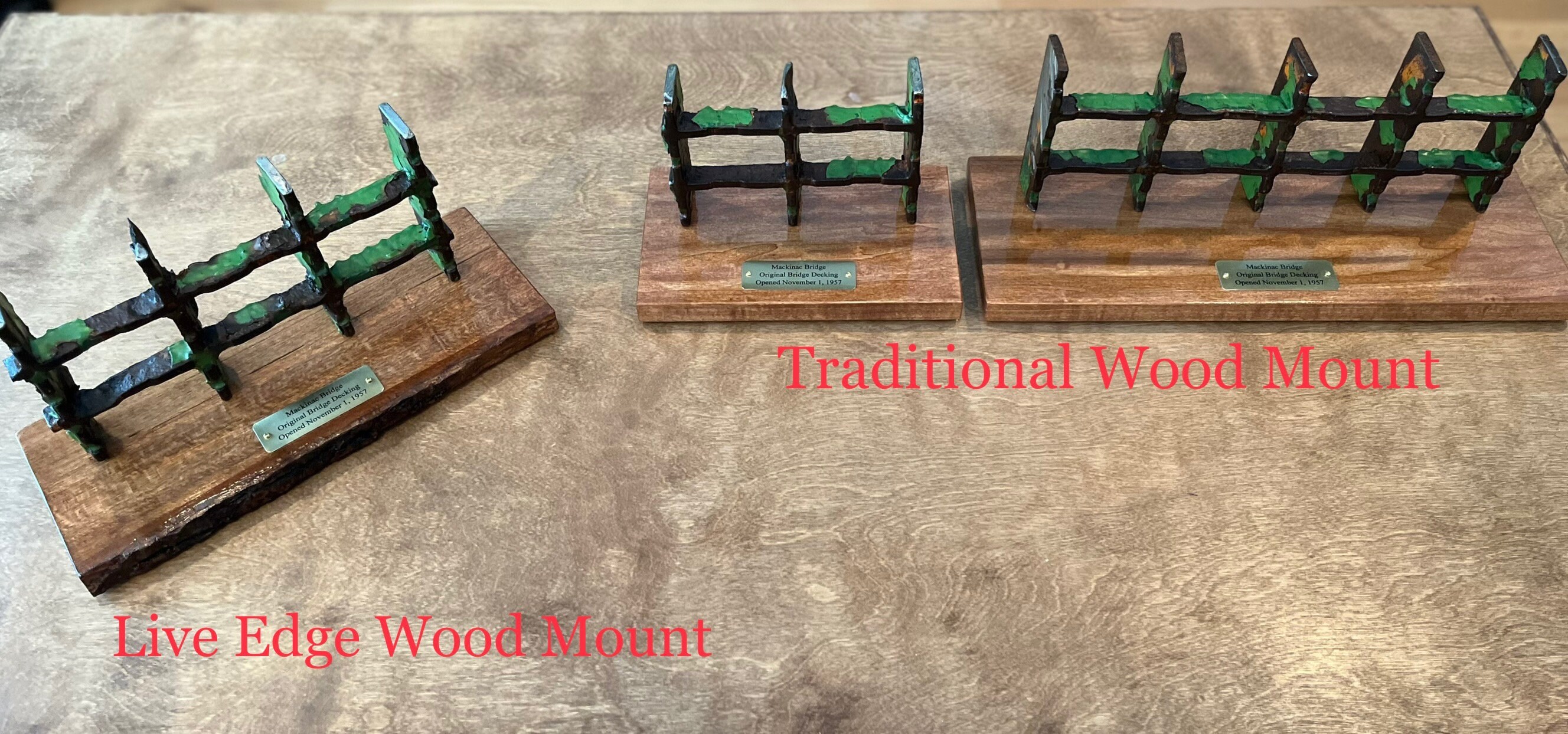 Mackinac Bridge Table Top Display 3 Grate Closed End Live - Etsy