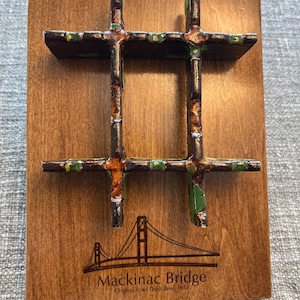 LASER ETCH Mackinac Bridge Steel Mini Grate. 5.99 Shipping - Etsy