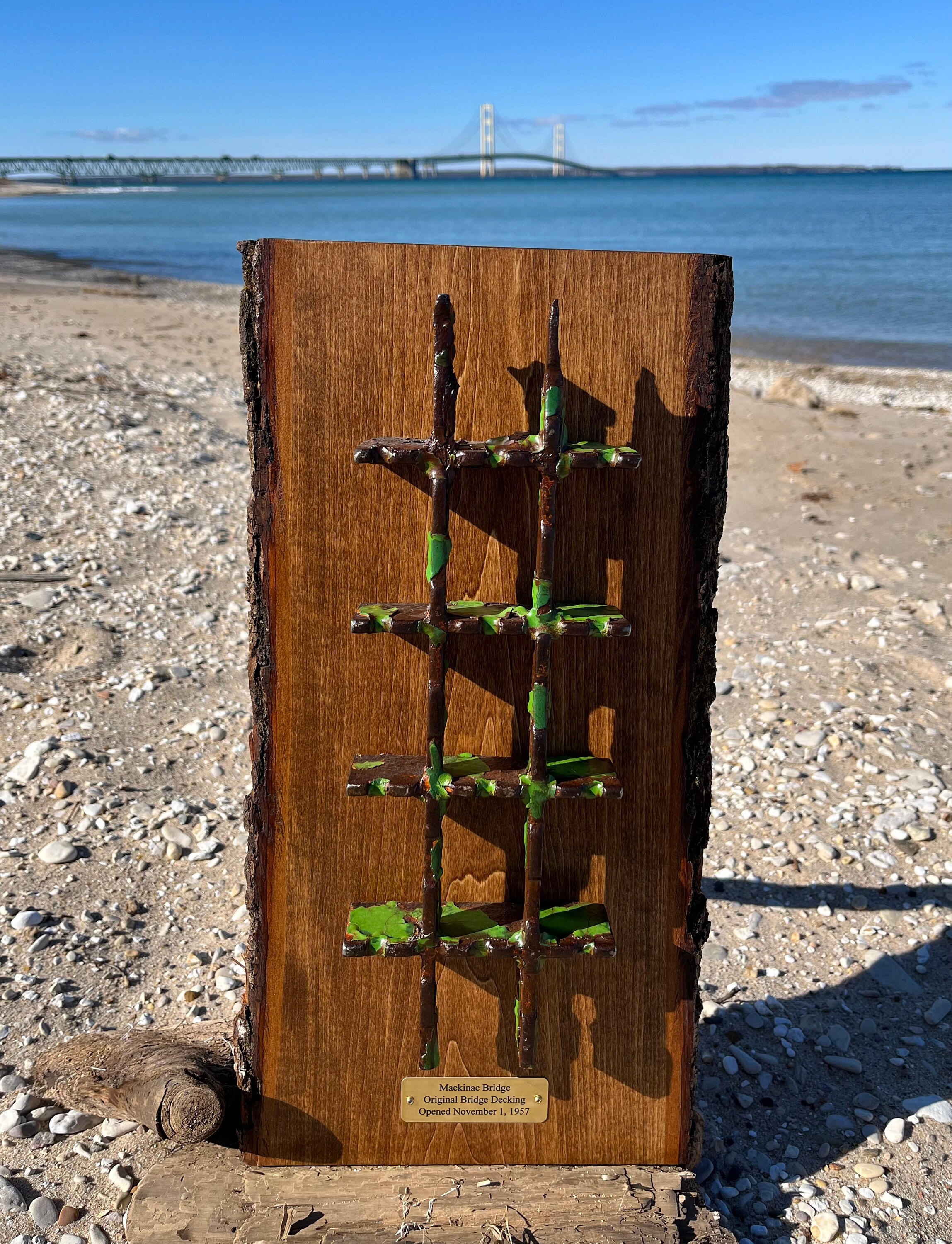 Mackinac Bridge Wall Hanging 3 Grate Steel Open End Live - Etsy