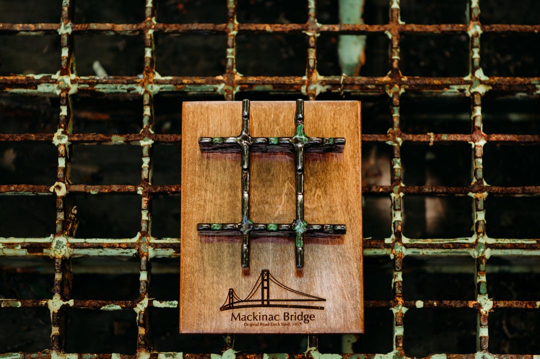 LASER ETCH Mackinac Bridge Steel Mini Grate. 5.99 Shipping - Etsy