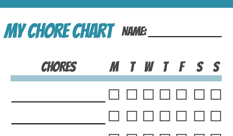 Chore Chart for Kids - Etsy