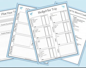 Printable PDF Travel Planning Pages Minimalist - Etsy