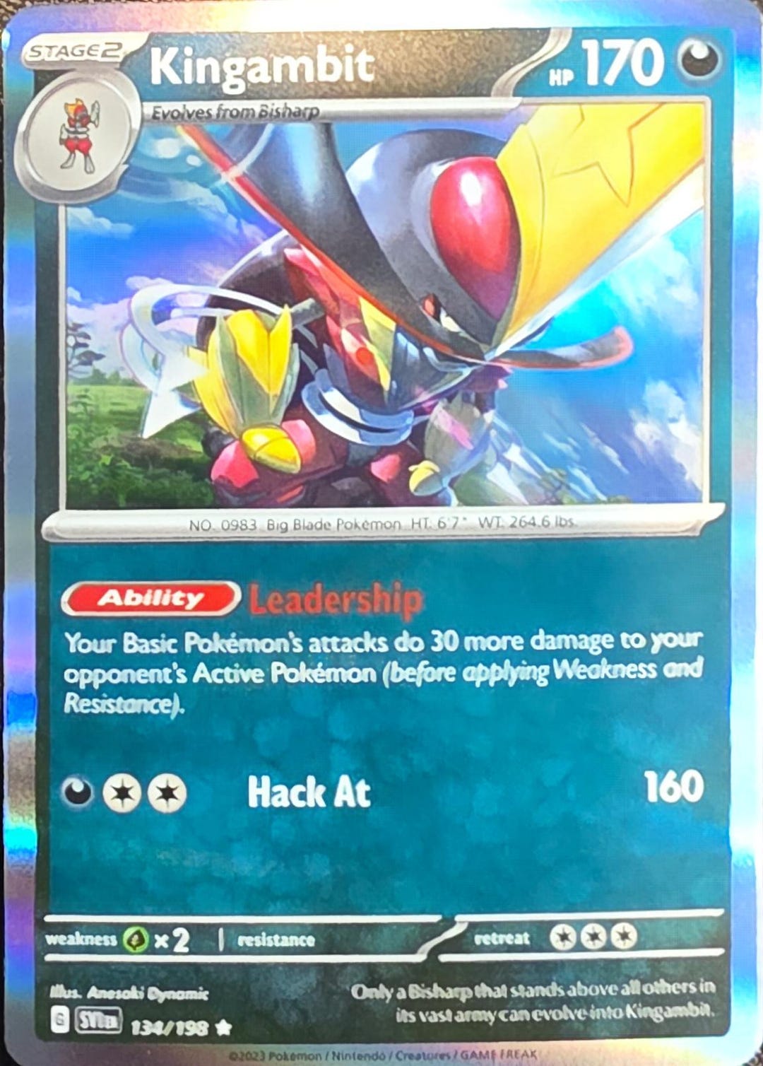 Kingambit - Rare Pokémon Card With 100 HP or Higher (original Version ...