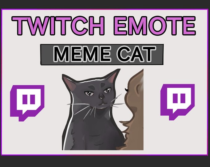 TWITCH Emote Meme Cat Tiktok Black Cat Emote for Twitch and Discord - Etsy