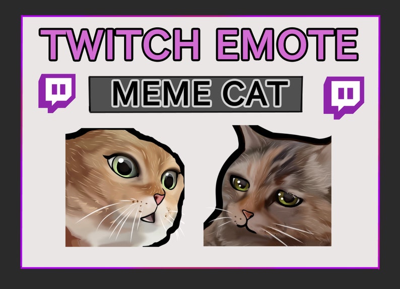 CAT Memes Emotes for Twitch Discord Tiktok Funny Cats - Etsy