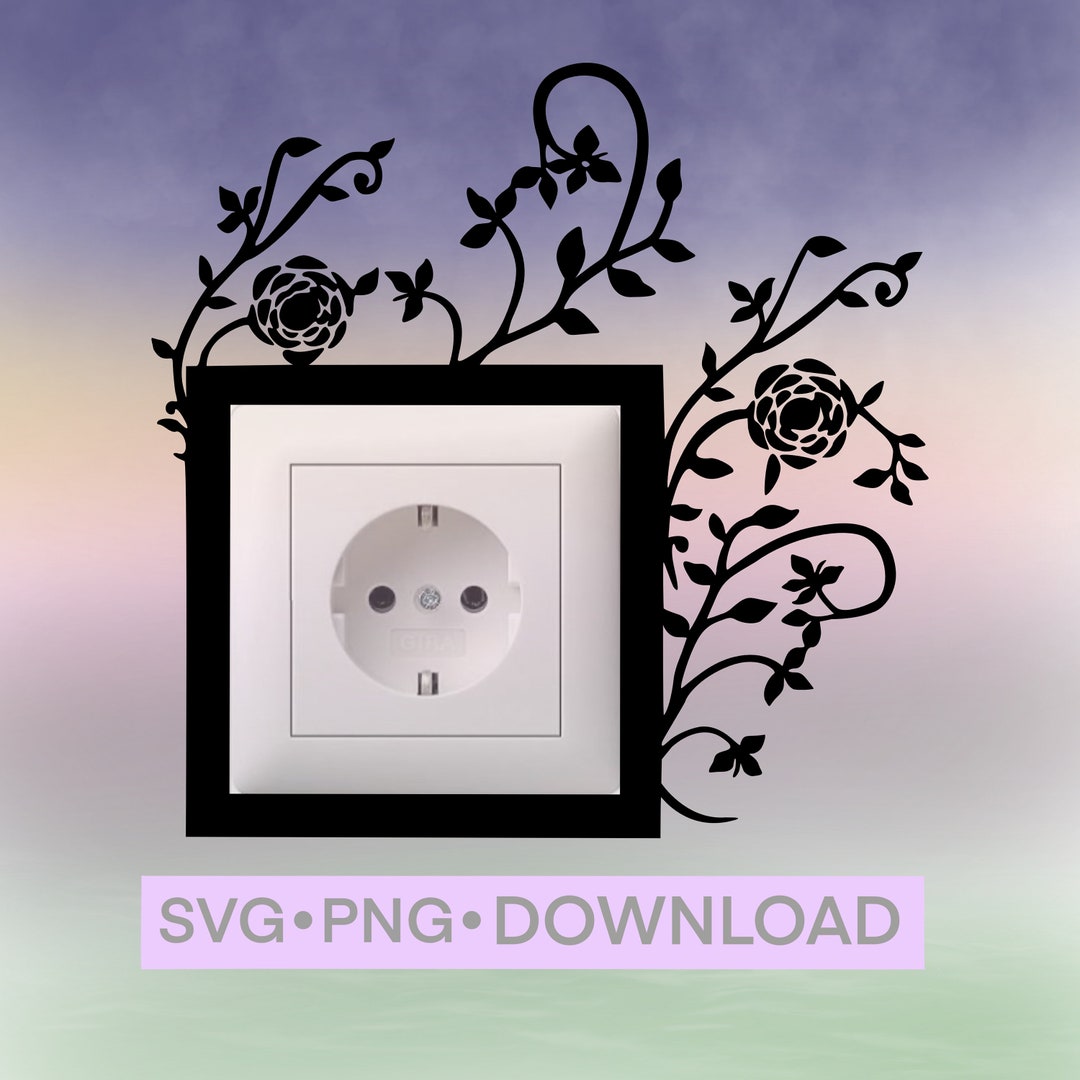 Socket Border Flower Vine SVG PNG Cricut Brother Canvas Silhouette ...