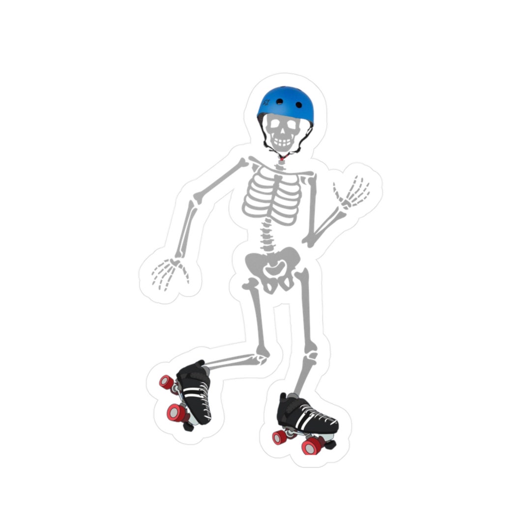Roller Derby Skeleton Sticker | Funny | Cute | Goth | Vinyl Decal ...