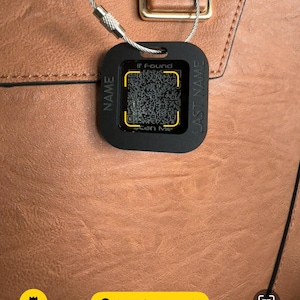 Custom Luggage Tag | QR Code | 6mm in Matte Black | Personalized ...