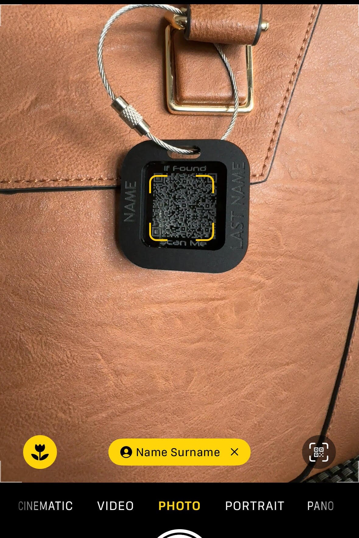 Custom Luggage Tag | QR Code | 6mm in Matte Black | Personalized ...