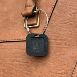 Custom Luggage Tag | QR Code | 6mm in Matte Black | Personalized ...