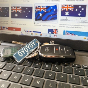 Custom Rego Plate Keyring | Mini License Plate Keyring | Bag Tag - Etsy