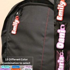 Custom Name Personalized 3D Name Tags for Bags, Backpacks, Sports Teams ...