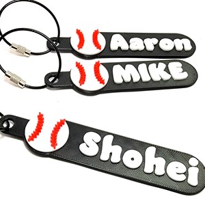 Bulk Discount - Baseball Personalized Keychain, Keyring, Bag Tag, Name ...