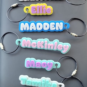 Custom Name Personalized 3D Name Tags, for Bags, Backpacks, Sports ...